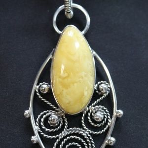 Jewelry | Milk Butter Rare Yellow Baltic Amber Pendant | Poshmark